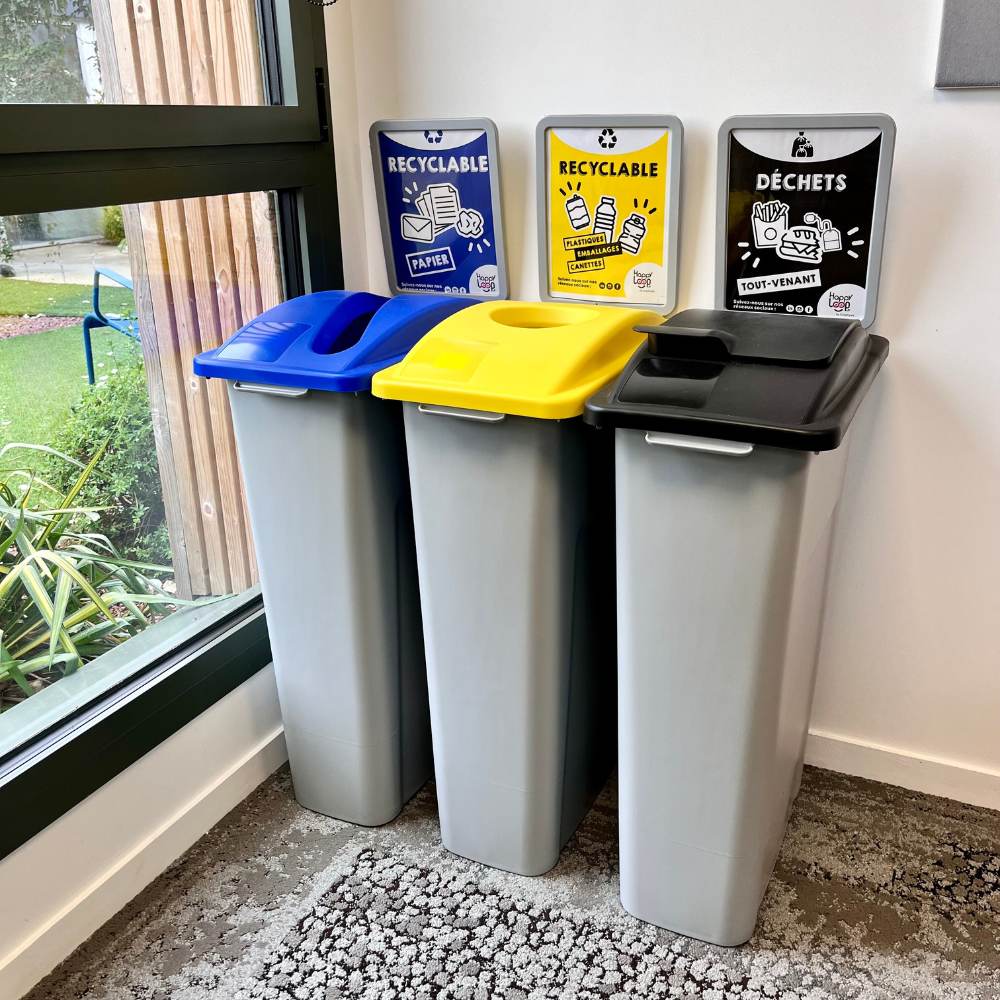 Poubelle de tri sélectif pour entreprises et collectivités